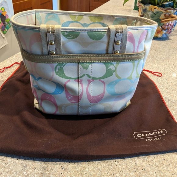 Coach | Bags | Coach Multicolor Tote Bag | Poshmark
